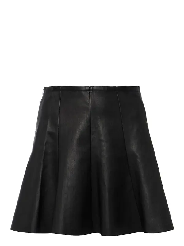 Stouls Mila Leather Mini Skirt - Black