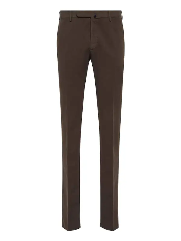 SLOWEAR Incotex Slim-fit Cotton Trousers - Brown