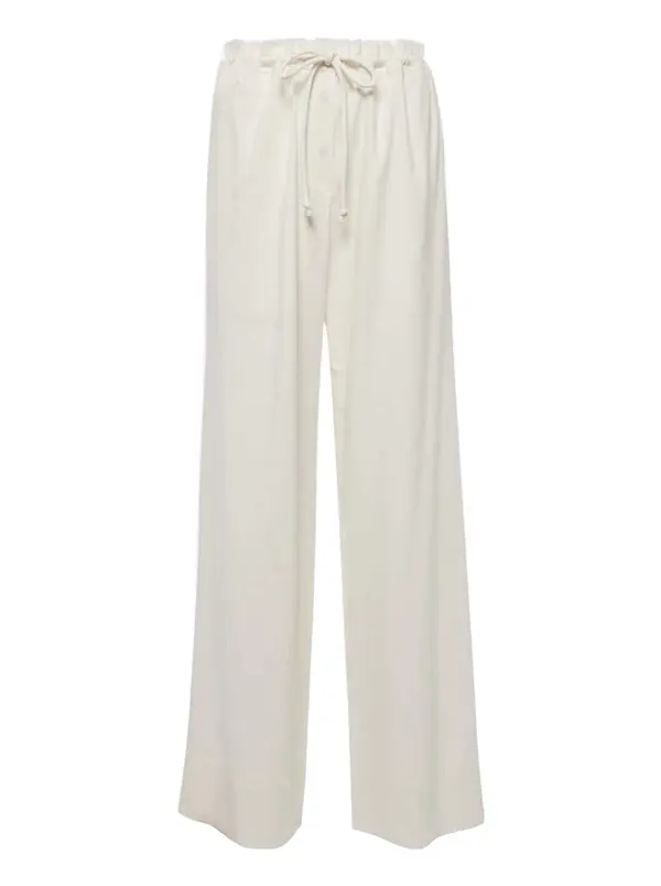 Proenza Schouler Linen-blend Wide-leg Pants - White