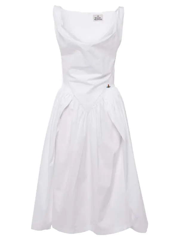VIVIENNE WESTWOOD Sunday Cotton Corset Dress - White