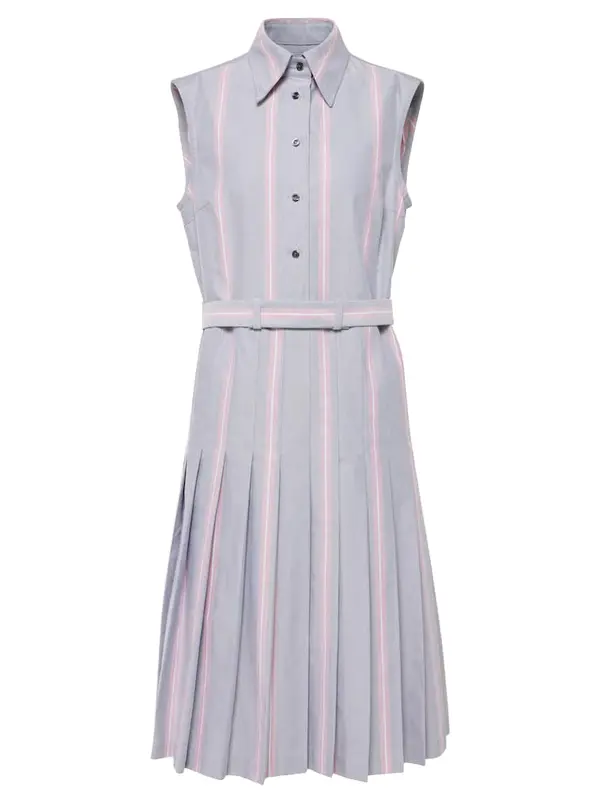Thom Browne Cotton Midi Shirt Dress - White