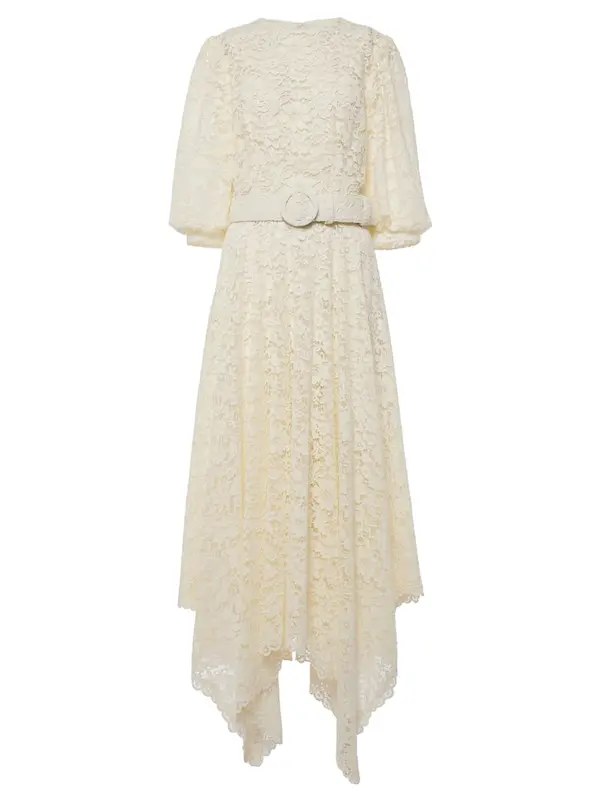 Costarellos Lace Midi Dress - Neutrals