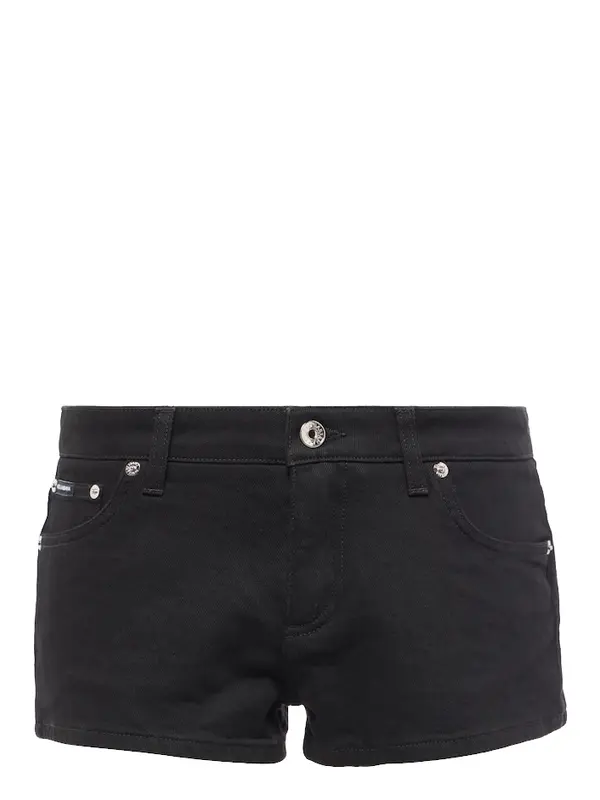 Dolce & Gabbana Low-rise Denim Shorts - Black