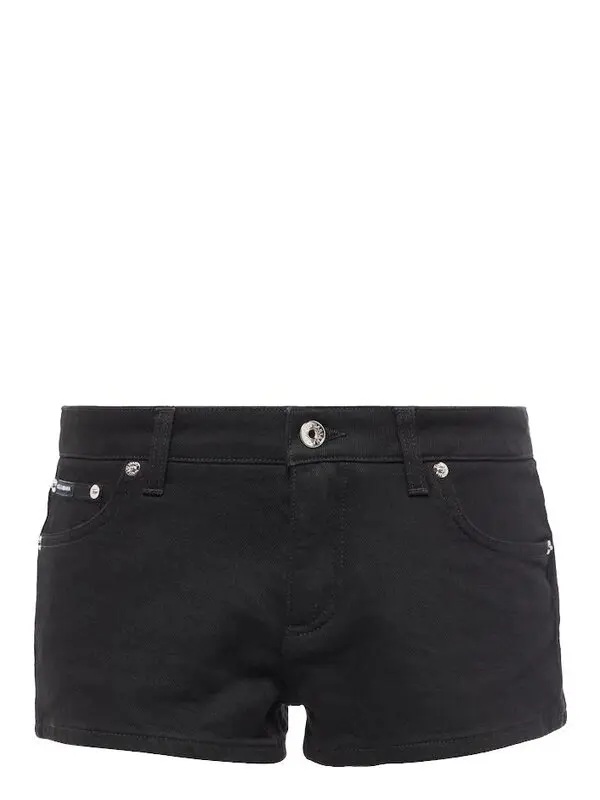 Dolce & Gabbana Low-rise Denim Shorts - Black