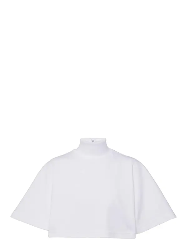 Alaïa Cotton Turtleneck Top - White