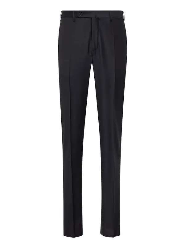 SLOWEAR Incotex Virgin Wool Tapered Trousers - Blue