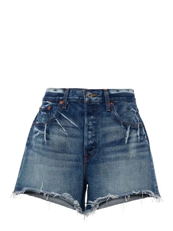 RE/DONE High-rise Denim Shorts - Blue