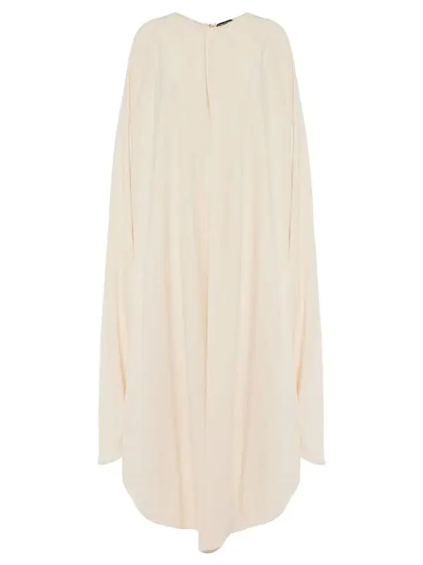 TOM FORD Asymmetric Silk-blend Cady Kaftan - White