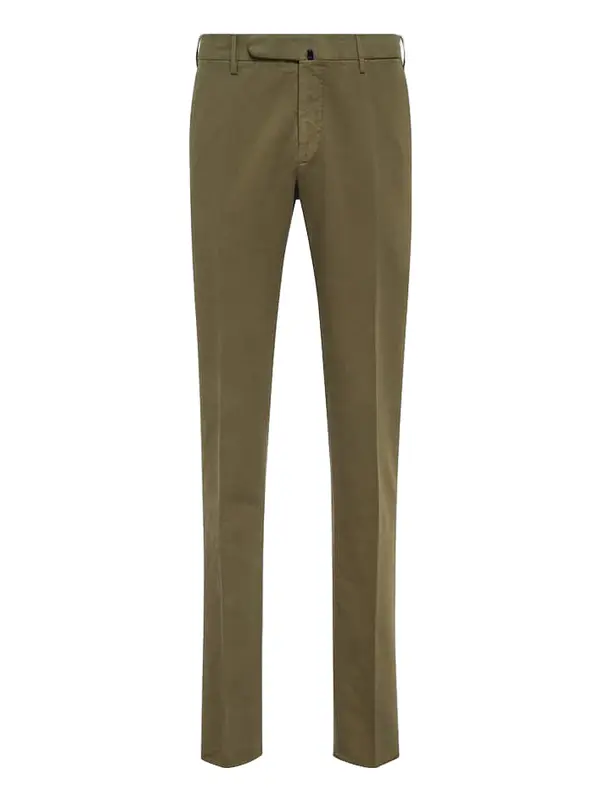 SLOWEAR Incotex Cotton Slim Fit Pants - Green