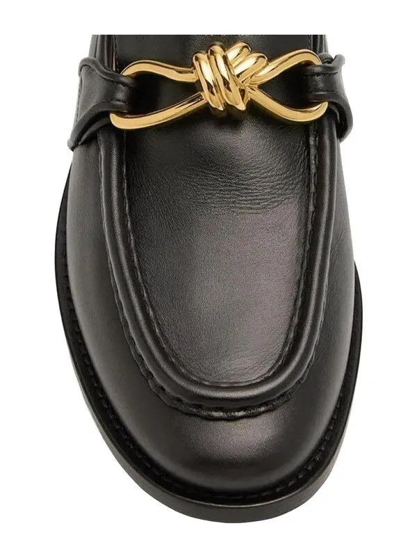 Bottega Veneta Astaire Knot Loafers - Black