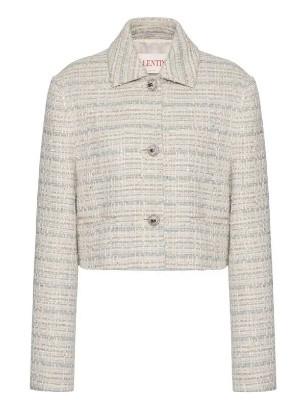 Valentino Garavani Tweed Jacket - Neutrals