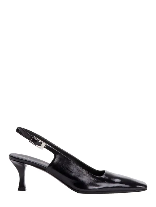 Proenza Schouler Slingback Leather Pumps - Black