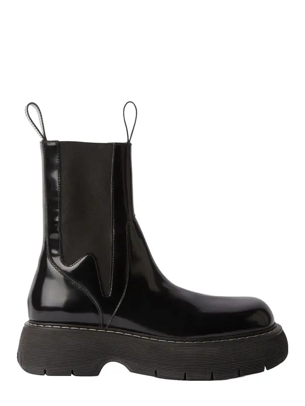 MSGM Platform Leather Chelsea Boots - Black