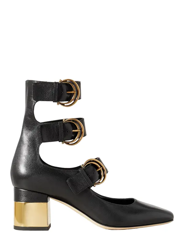 Chloé Alizè Leather Pumps - Black