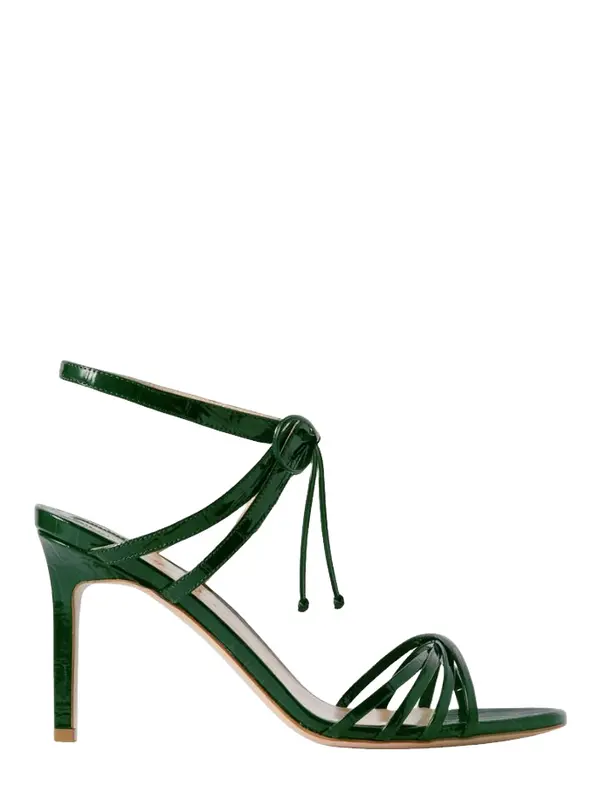 TOM FORD Angelica Croc-effect Leather Sandals - Green