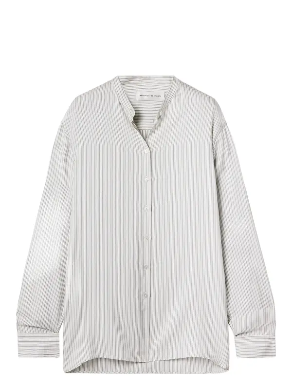 Veronica De Piante Daisy Pinstriped Shirt - Blue
