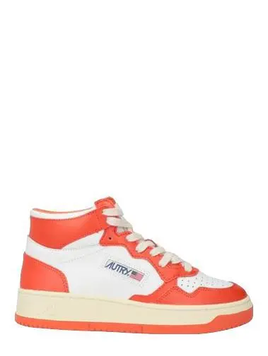 AUTRY High-top Leather Sneakers - Orange