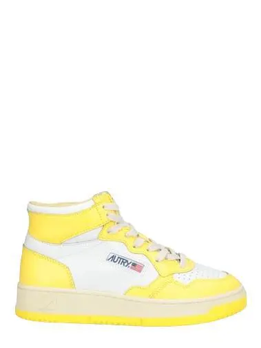 AUTRY High-top Leather Sneakers - Yellow