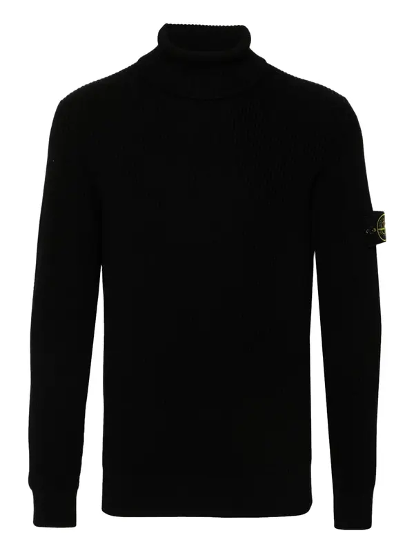 Stone Island Compass-badge Wool Jumper - Black