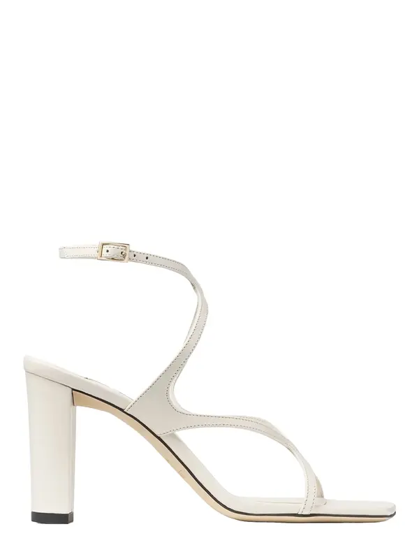 JIMMY CHOO Azie 85mm Leather Sandals - White