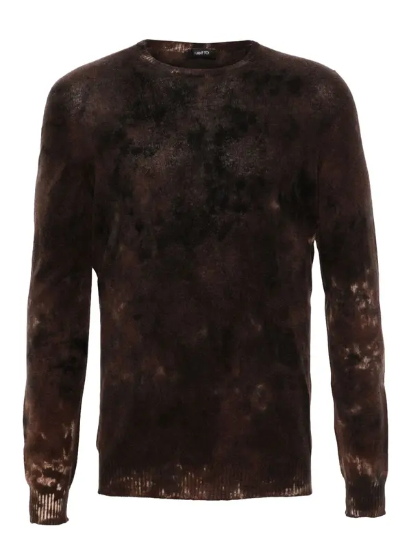 Avant Toi Bleached-effect Cashmere Jumper - Brown