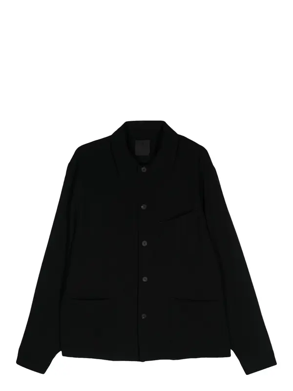 Givenchy Classic-collar Wool Shirt - Black