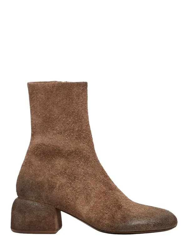 Marsèll Basata Round-toe Suede Ankle Boots - Brown