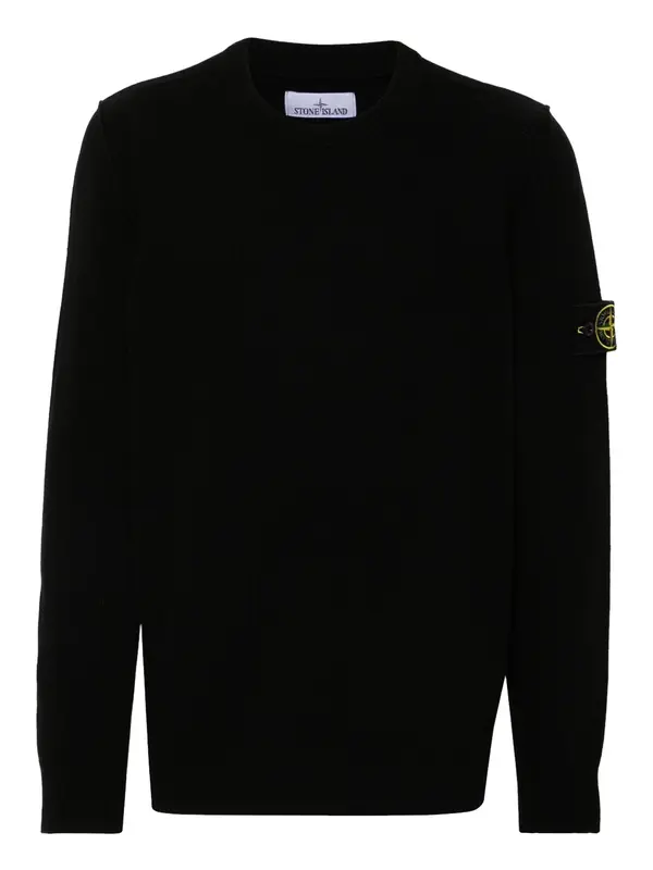 Stone Island Compass Badge Jumper - Black