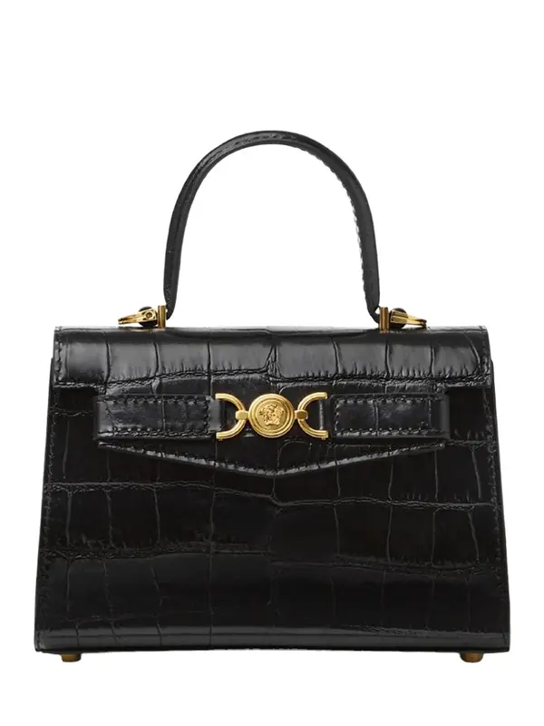 Versace Small Medusa '95 Croc-effect Tote Bag - Black
