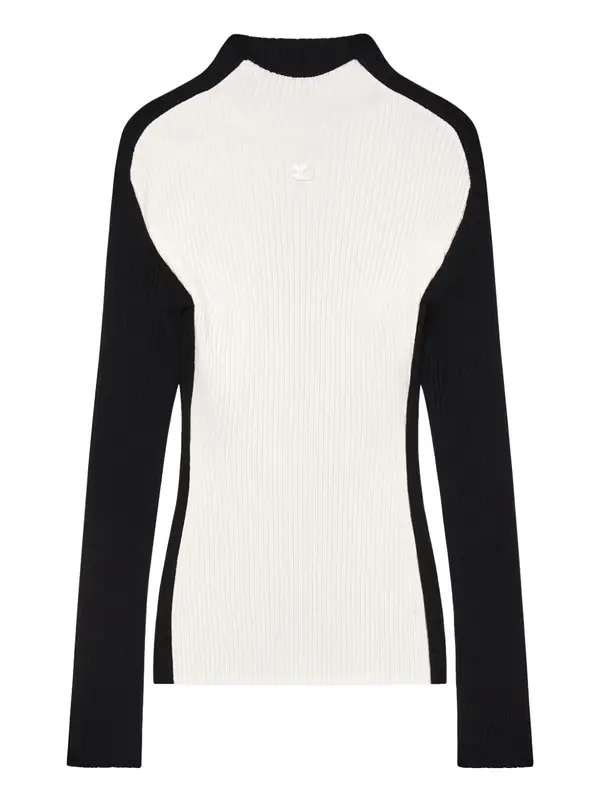 COURREGES Logo-embroidered Jumper - Black