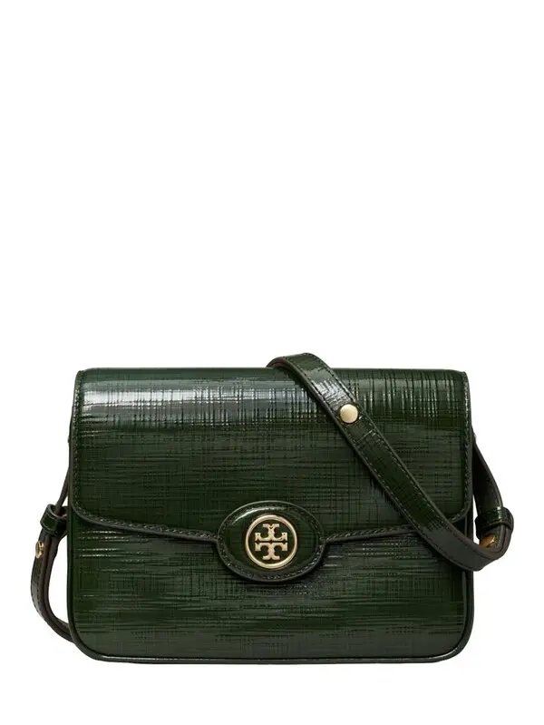Tory Burch Robinson Leather Shoulder Bag - Green