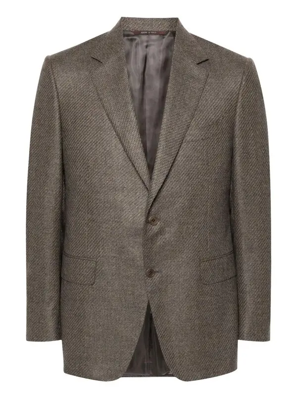 Canali Single-breasted Wool Blazer - Brown
