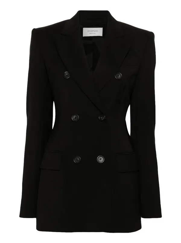 Sportmax Adamo Double-breasted Blazer - Black