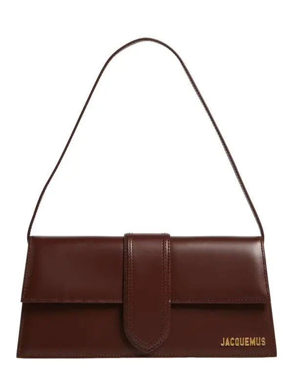 Jacquemus Long Le Bambino Leather Shoulder Bag - Brown
