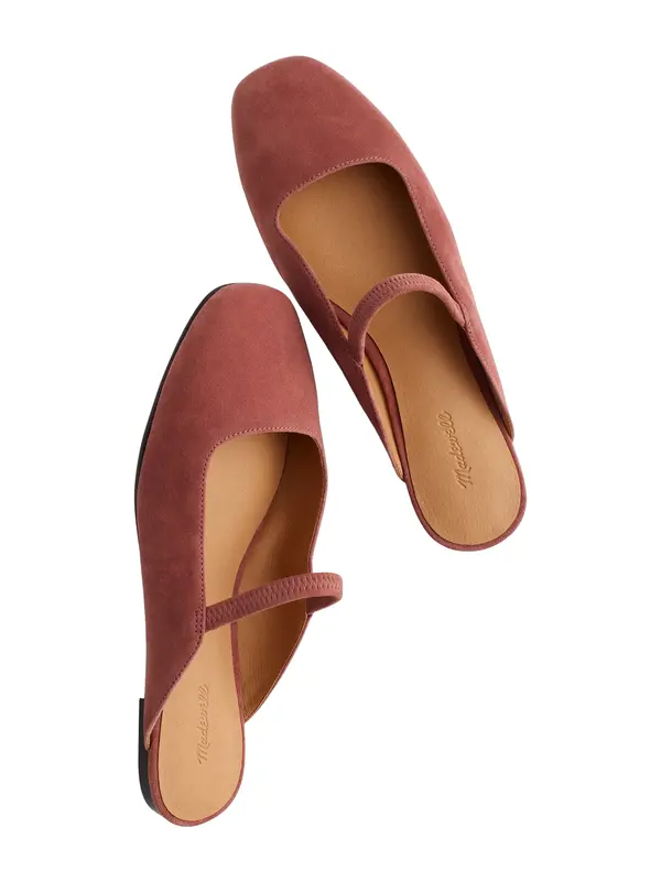 Madewell Greta Suede Ballet Mule - Withered Rose