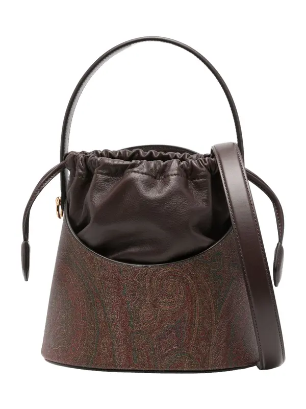 Etro Saturno Paisley Print Tote Bag - Brown