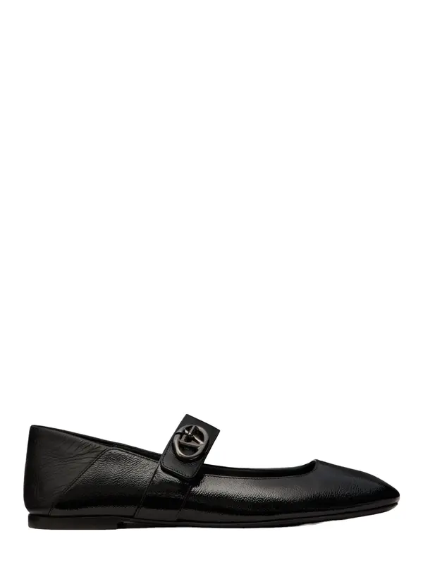 Valentino Garavani Vlogo Locker Ballerina Flats - Black