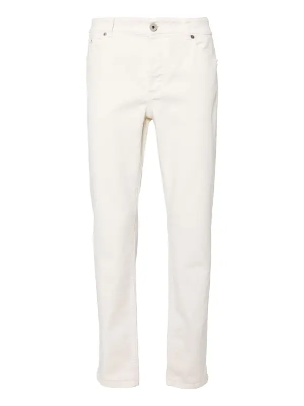 Brunello Cucinelli Slim-fit Mid-rise Jeans - White