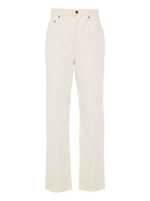 GOLDEN GOOSE Kim Straight-leg Jeans - Neutrals