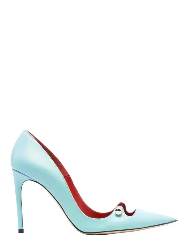 HARDOT More 100mm Leather Pumps - Blue
