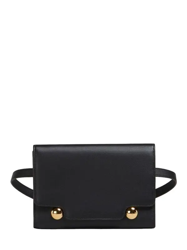 Marni Trunkaroo Leather Belt Bag - Black