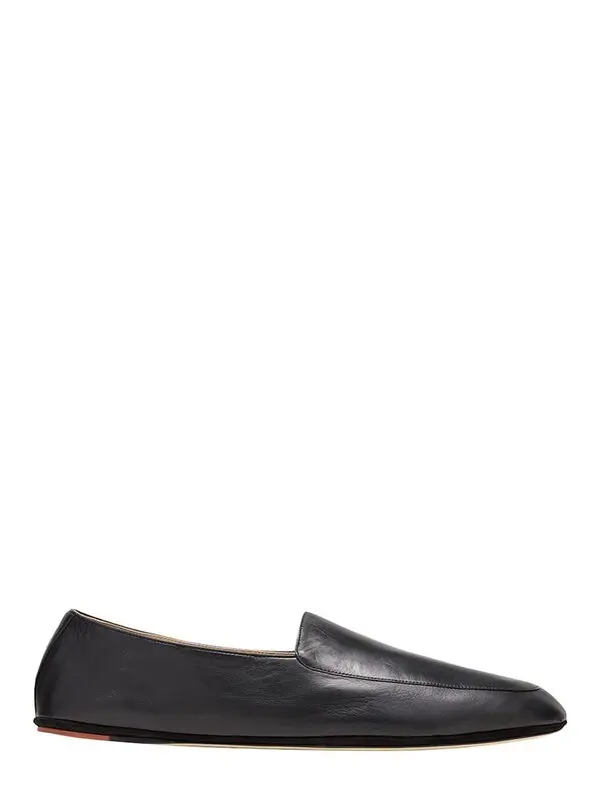 Loro Piana Anton Walk Lambskin Loafers - Black