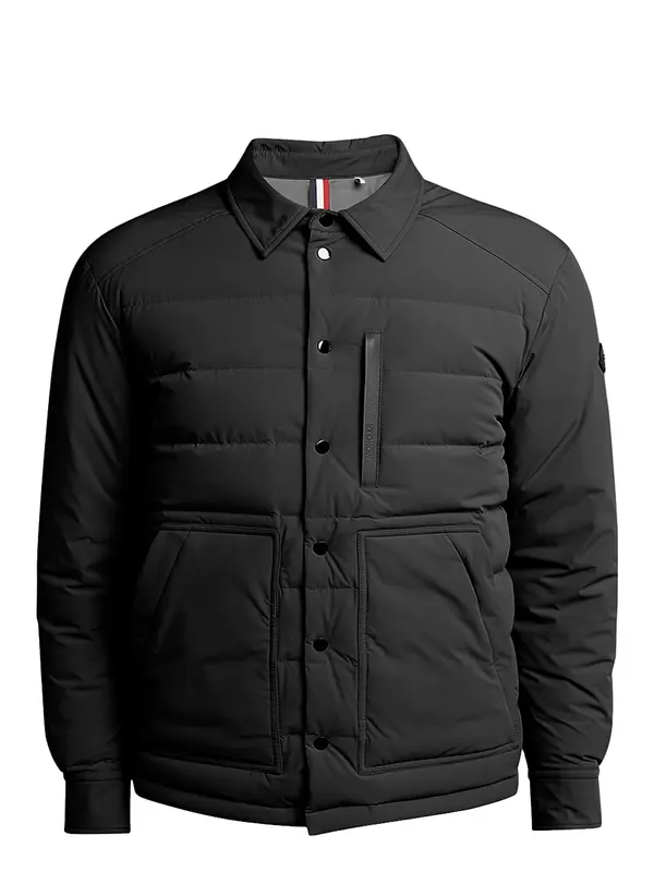 Moncler Bassies Quilted Shirt Jacket - Black