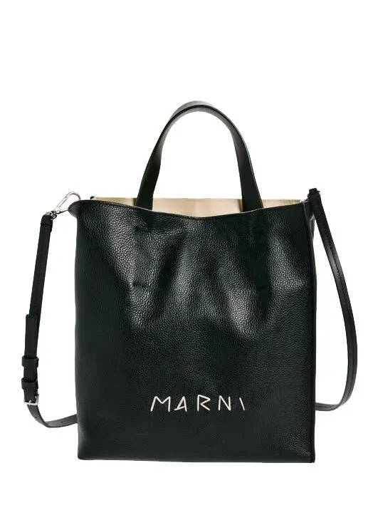 Marni Museo Small Leather Tote - Black