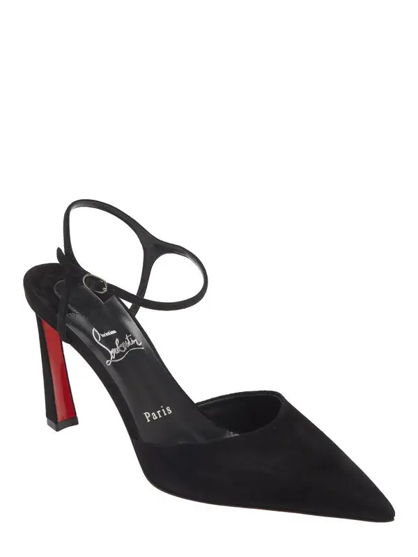 CHRISTIAN LOUBOUTIN Condora Riviera Ankle Strap Pumps - Black/lin Black