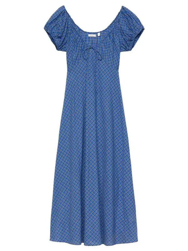 DÔEN Sofia Dress - Cassis Check