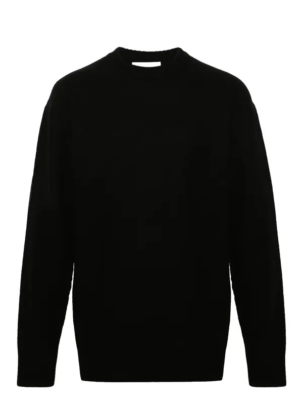 JIL SANDER Mock-neck Wool Sweater - Black