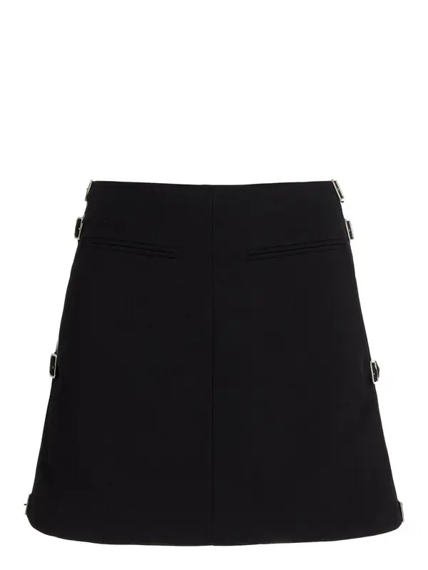 COURREGES Sangle Wool Mini Skirt - Black