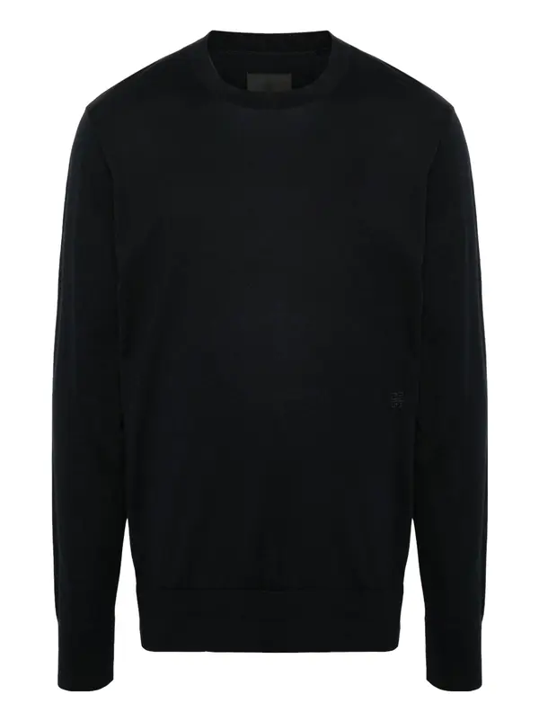 Givenchy Crew-neck Fine-knit Jumper - Blue