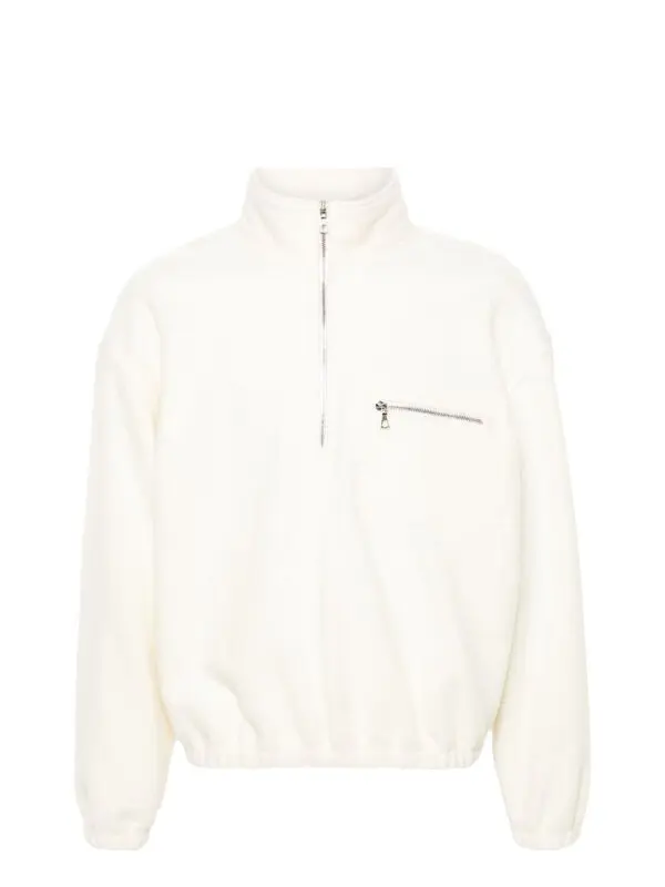 RIER High-neck Fleece Sweatshirt - Neutrals